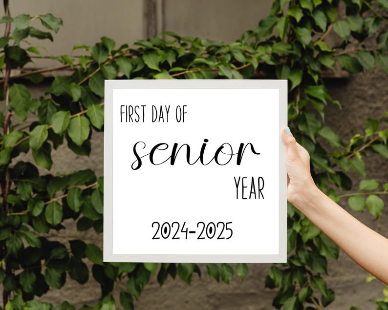 First Day of High School 2025 Png, Senior Class of 2025 Printable, High ...