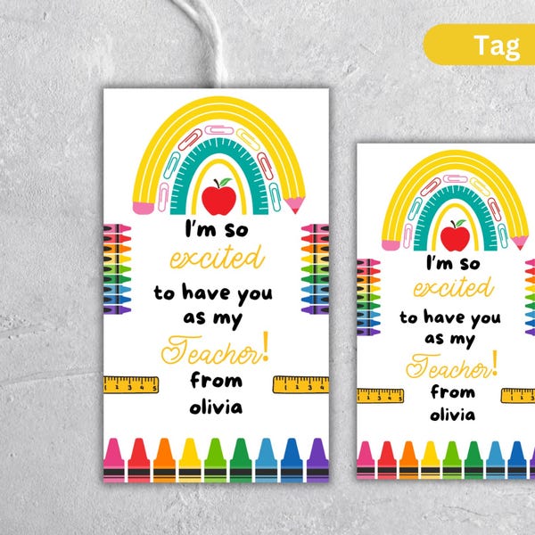 Printable Back to School Gift Tags Happy First Day Take Note Gift for ...