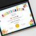 Editable Kindergarten Diploma Template, Graduation Diploma, Printable ...