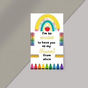 I Am so Excited to Have You as My Teacher, Happy First Day of School ...