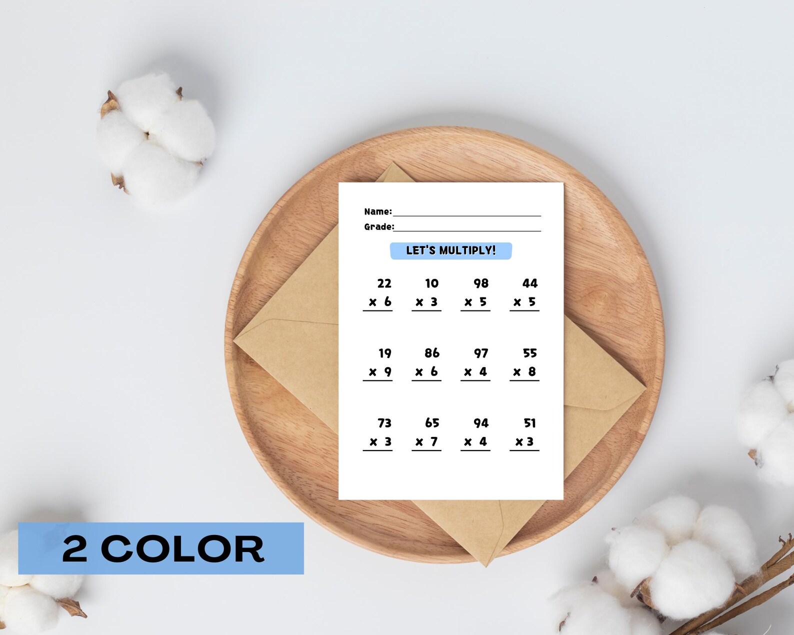 Printable Multiply Activity for Kids,editable Multiplication Worksheets ...