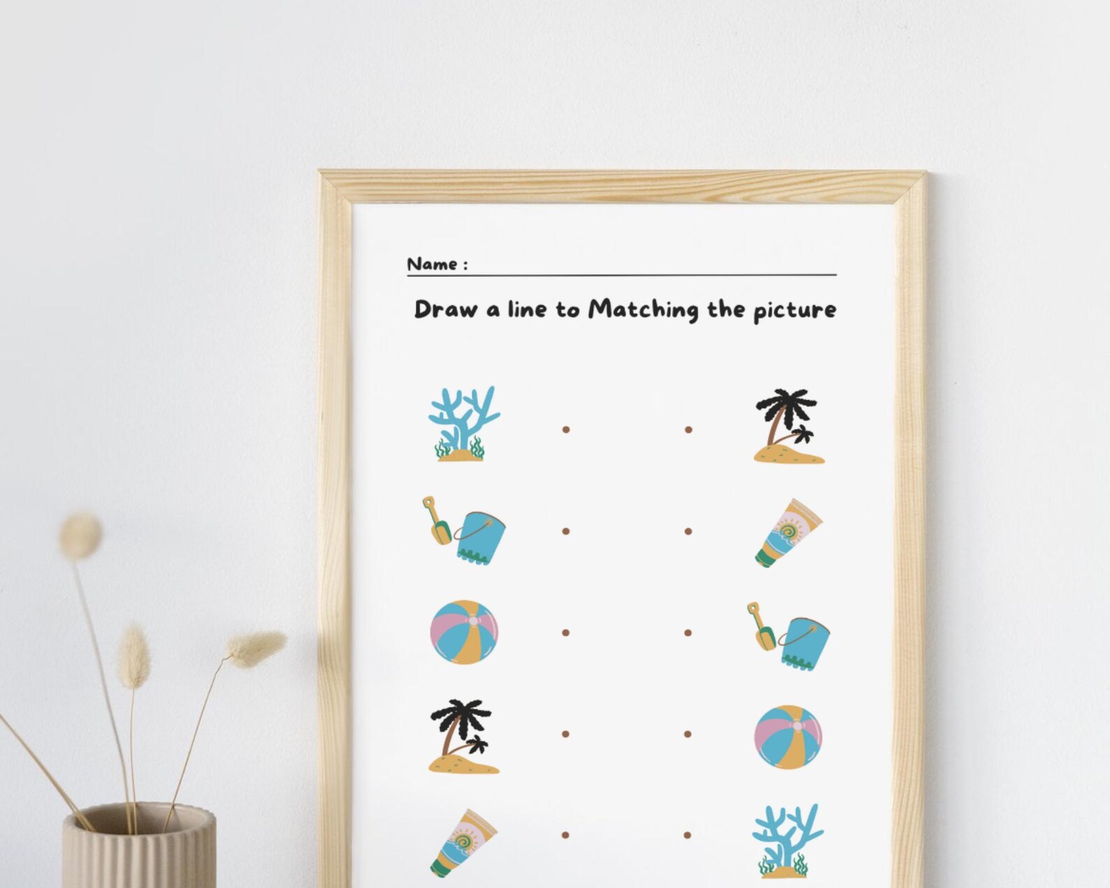 Printable Matching Worksheets Bundle, Match the Picture, Kindergarten ...
