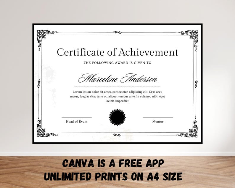Editable Scholarship Award Template, Printable Certificate of ...