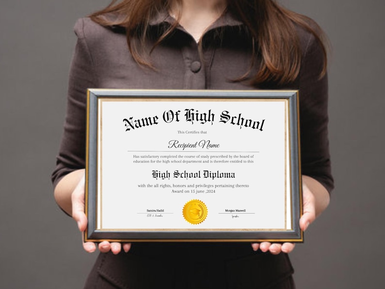 Printable High School Diploma Template, Home School Diploma, High ...