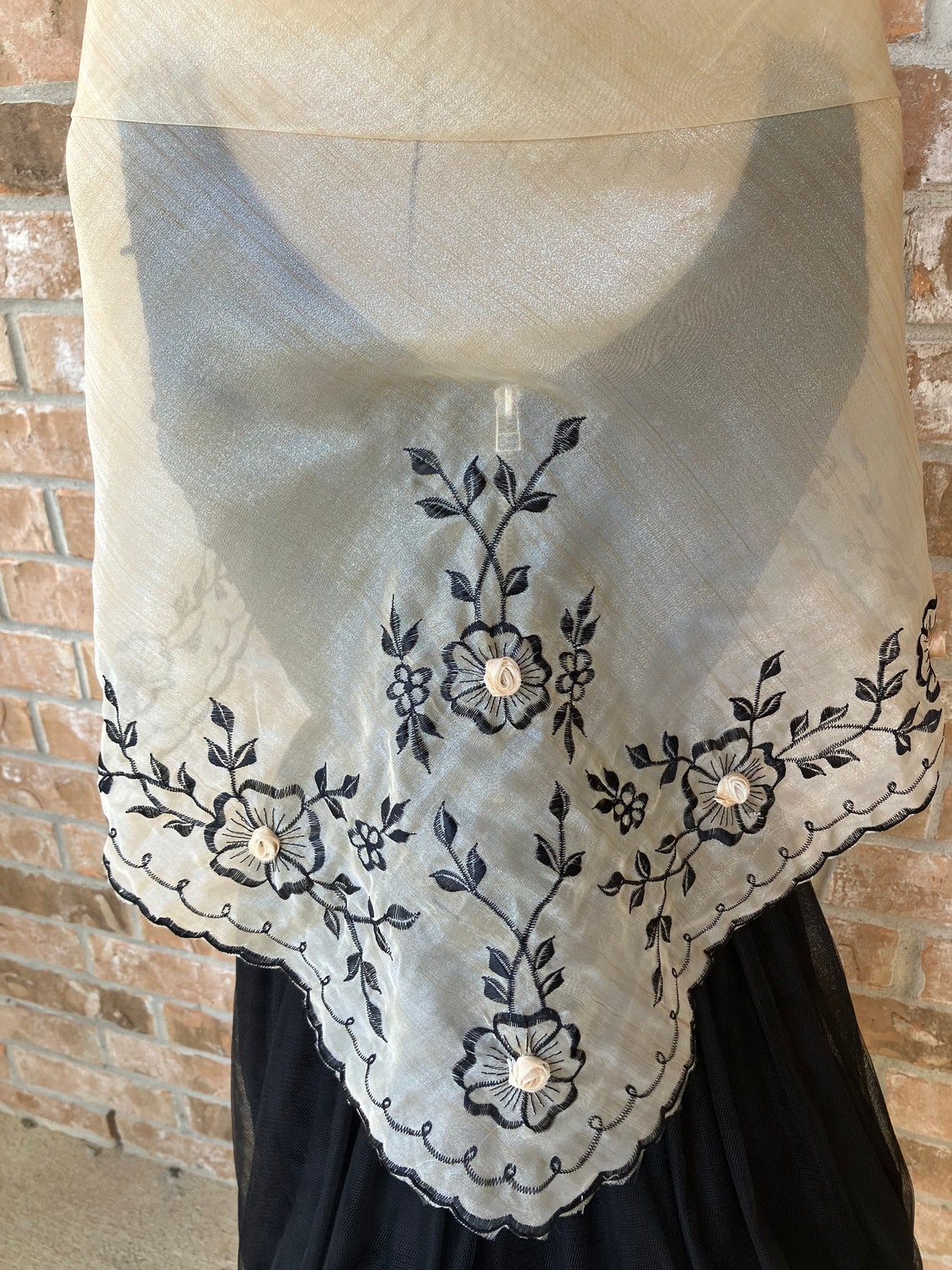 Free Pin, Adult-size Filipiniana Embroidered Alampay, Handmade in the ...