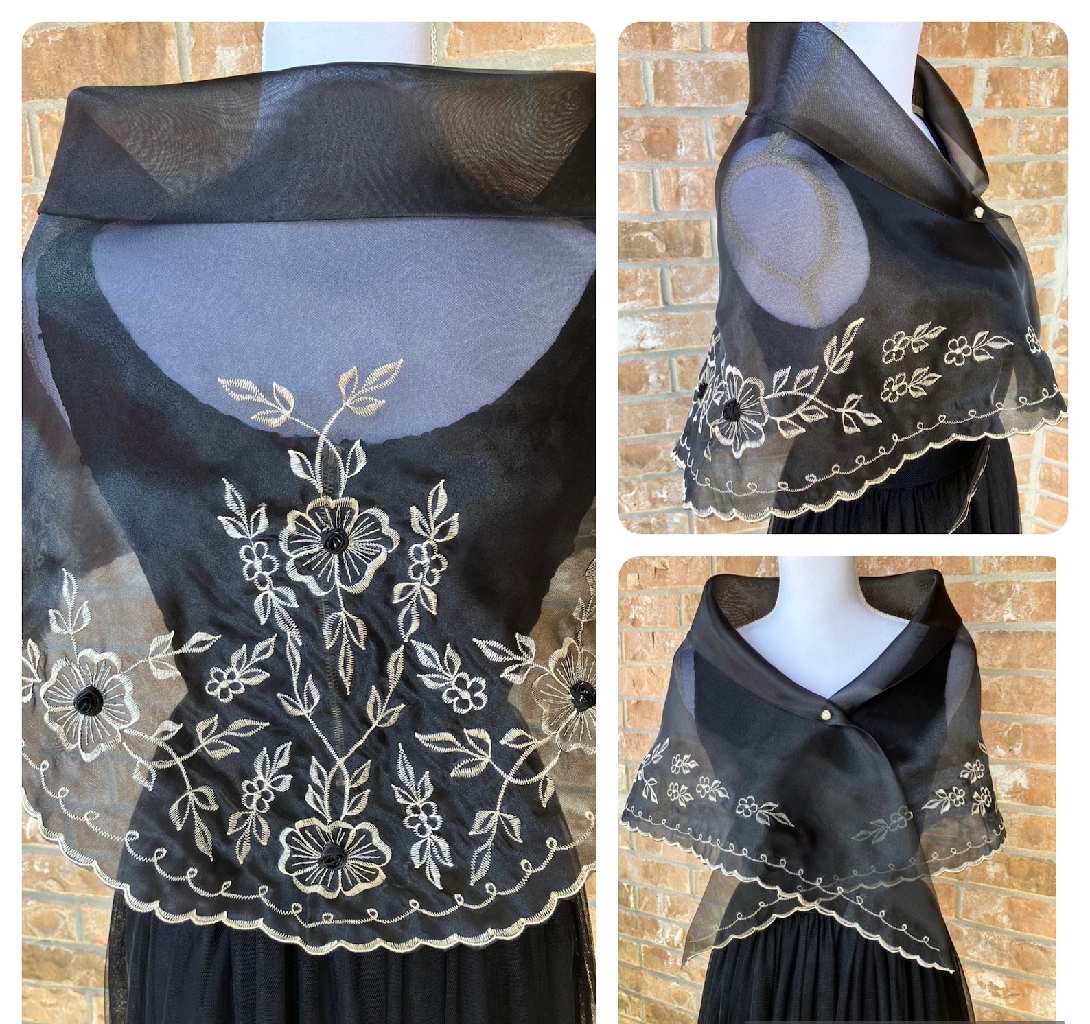 Free Pin, Adult-size Filipiniana Embroidered Alampay, Handmade in the ...