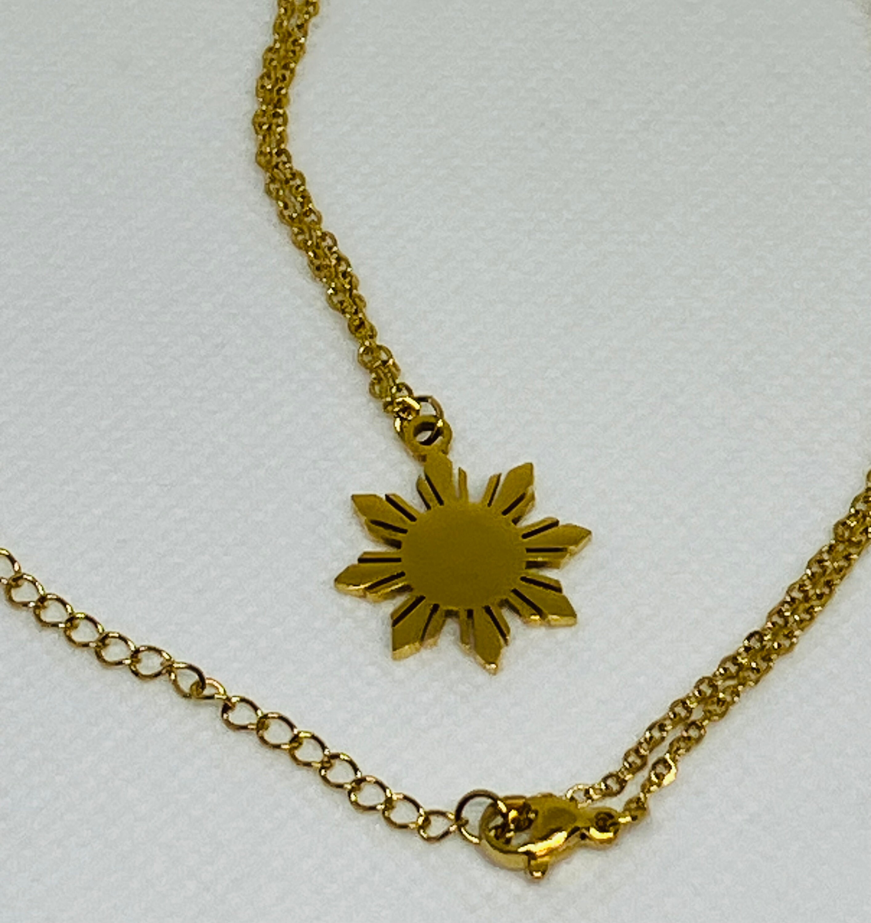 Philippine Sun Stainless Steel Necklace With Pendant, Filipino American ...