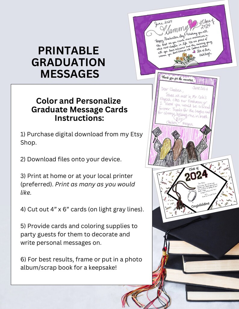Printable Graduation Party Messages Print, Color and Decorate, Then ...