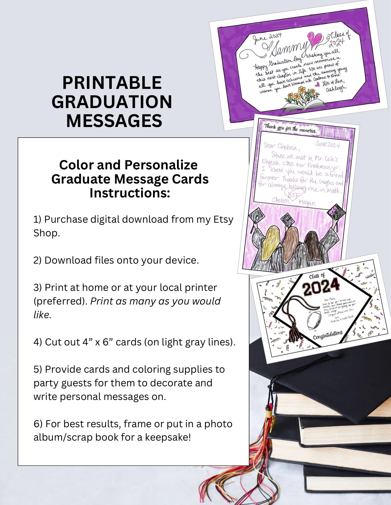 Printable Graduation Party Messages Print, Color and Decorate, Then ...