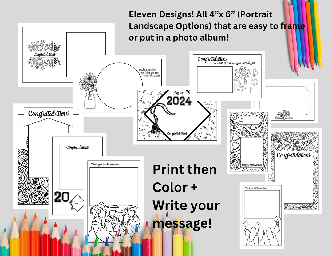 Printable Graduation Party Messages Print, Color and Decorate, Then ...