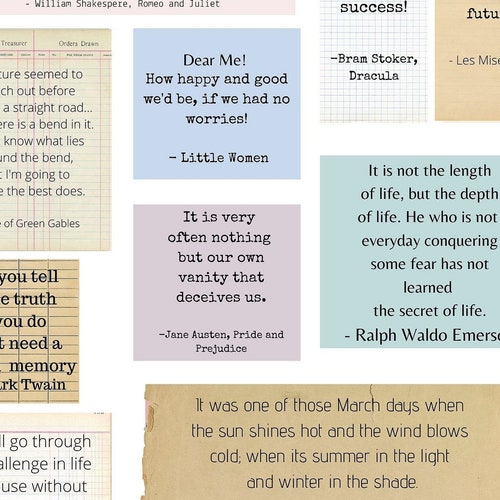 Printable Quotes Digital Download Collage Sheet Inspirational | Etsy