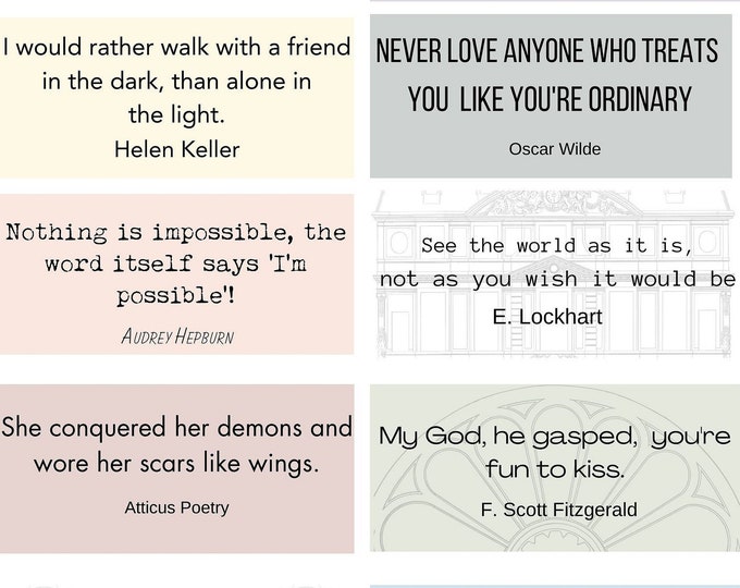 Famous Quotes Digital Download Collage Sheet, Inspirational Phrases ...
