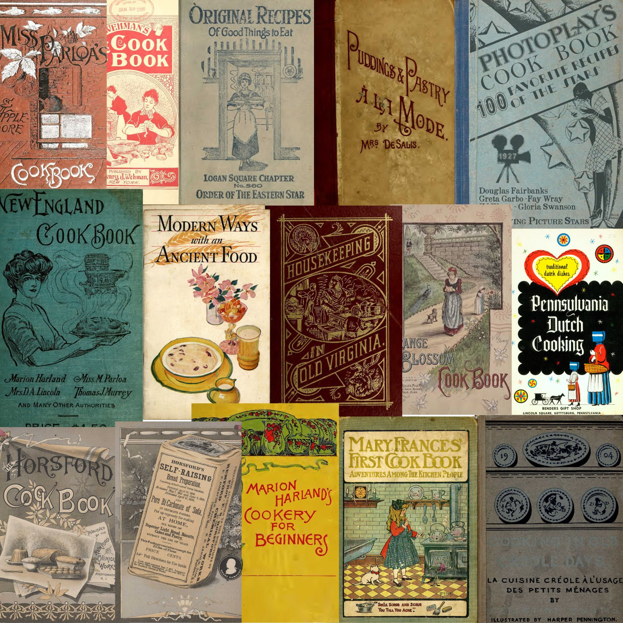 Vintage Kitchen Cookbooks, Food and Recipes Junk Journal Ephemera ...