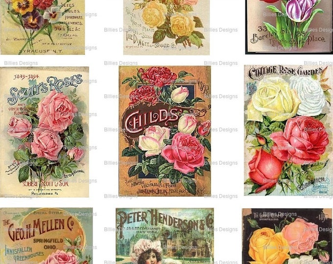 Printable Vintage Seed Packet Collage Sheet Instant Download - Etsy