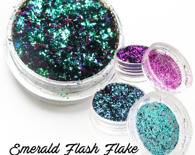 Emerald Flash Flake Lumiere Lusters Color Shifting Chameleon Metallic ...