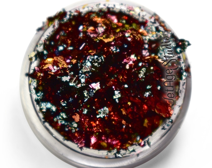 Black Magic Flake - Black to Red Chameleon Color Shifting Metallic Foil ...