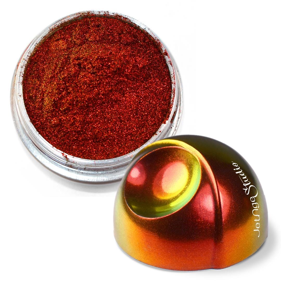 Vermillion Red - Intense Bright Red to Gold Chameleon Shift Chrome ...