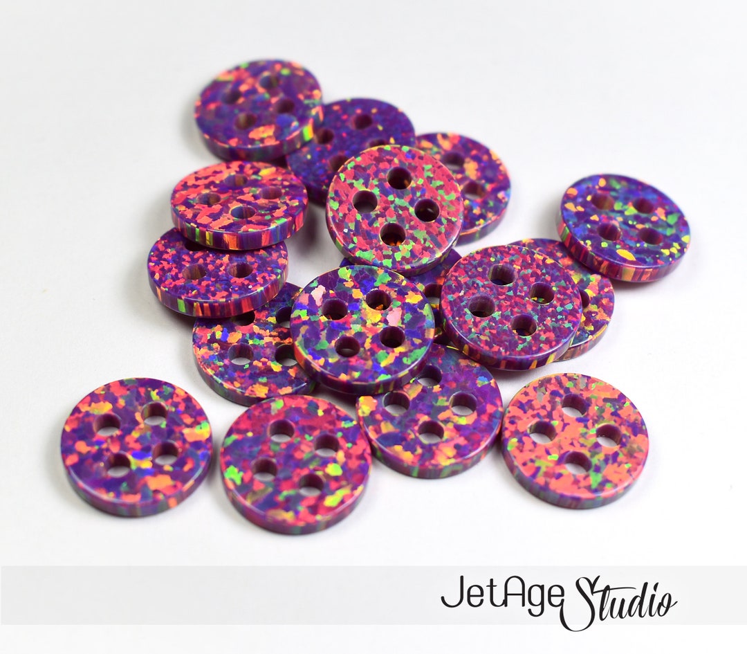 Purple Berry Lab Grown Opal Button PER PIECE 12mm - Etsy