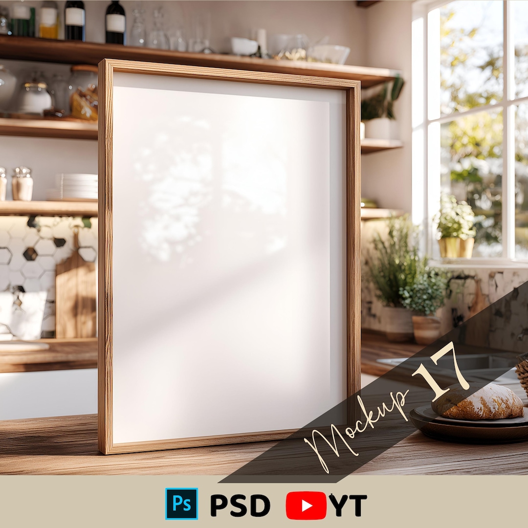 Cottagecore Kitchen Single Frame Mockup | Cozy Serene Neutral Rustic ...