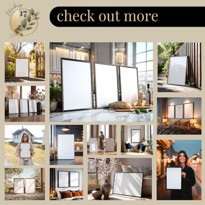 Cottagecore Kitchen Single Frame Mockup | Cozy Serene Neutral Rustic ...