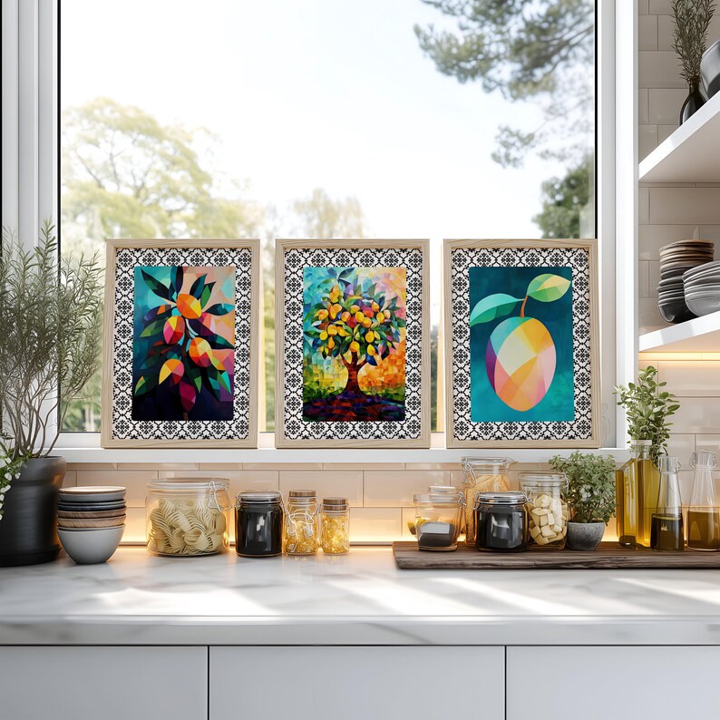 Cottage Kitchen Three Frame Mockup, Rustic Cottagecore Kitchen 3 Wooden ...