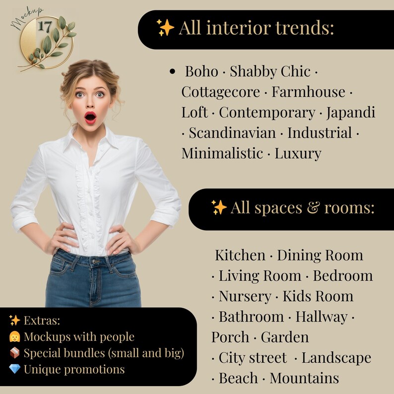 Cottagecore Kitchen Single Frame Mockup | Cozy Serene Neutral Rustic ...