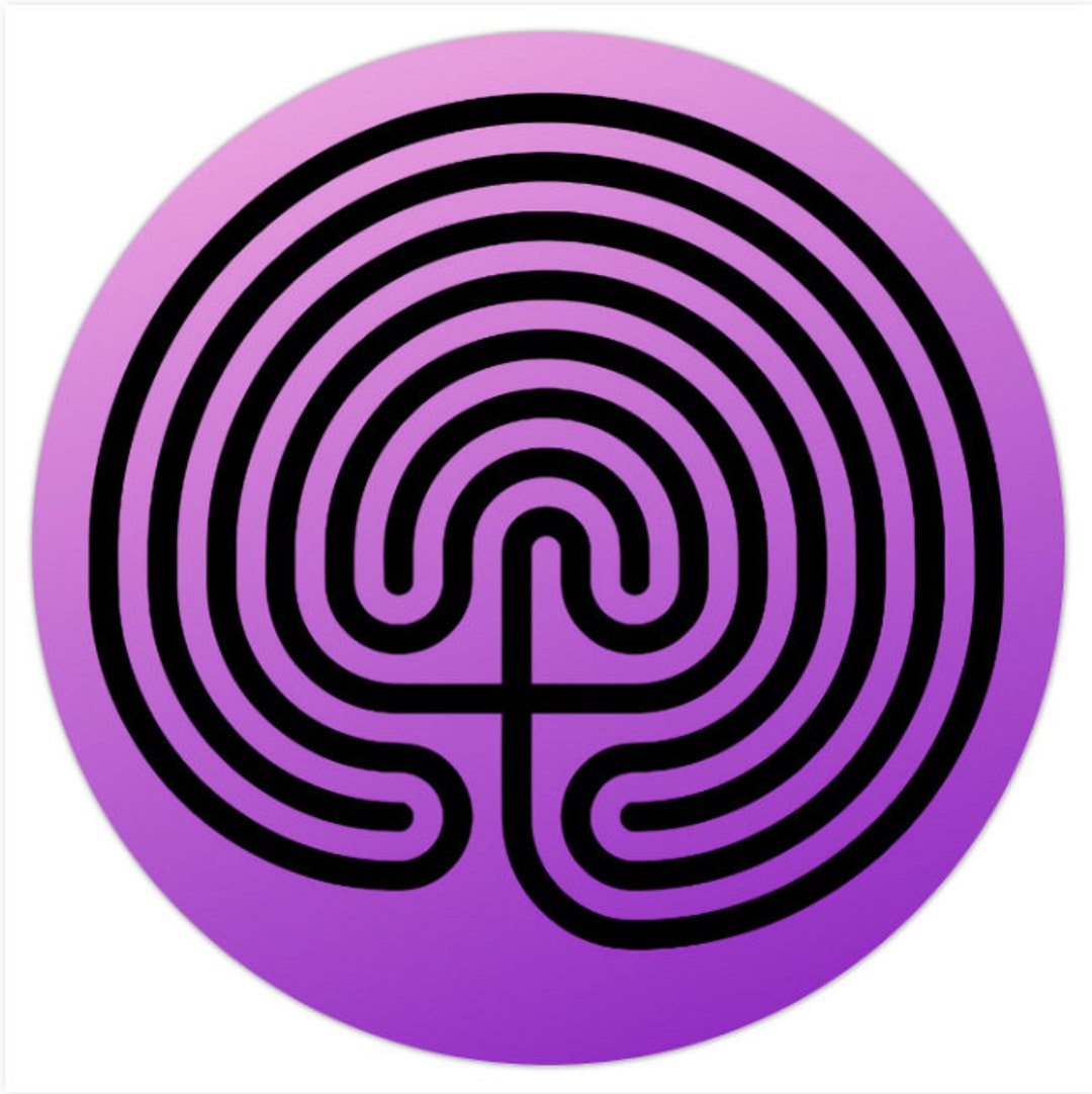 BULK ORDERING of Crown Chakra Finger Labyrinth Sticker, 7 Circuit ...