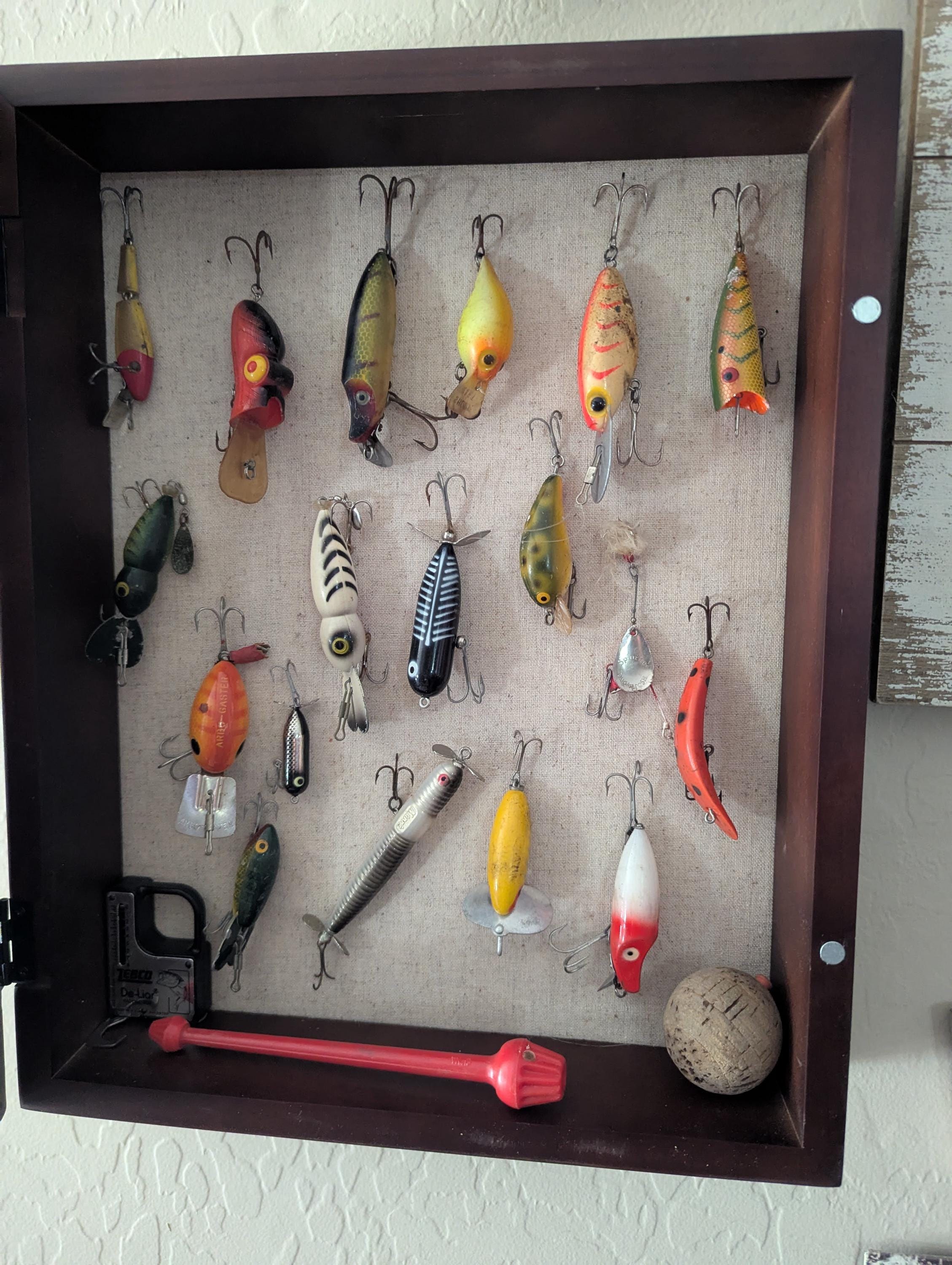 Vintage Fishing Lure Display Case (lures Included) - Etsy