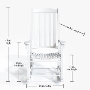 Americana Outdoor Rocking Chair | White Finish | Weatherproof ...