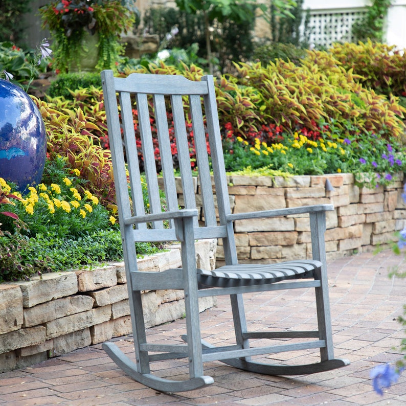 Americana Outdoor Rocking Chair | Weathered Gray | Weatherproof ...
