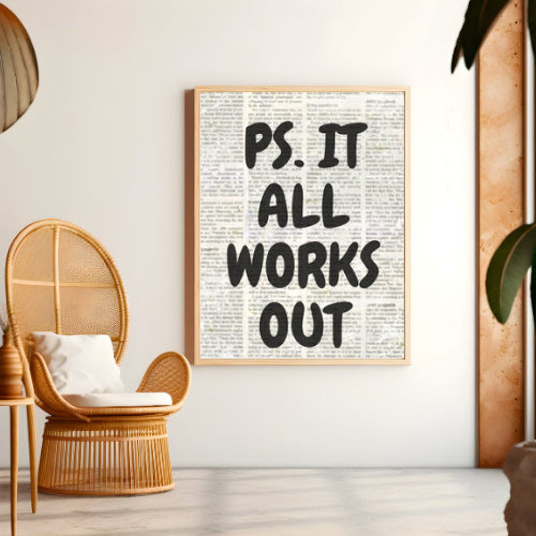 It All Works Out Poster, Newspaper Poster, Print at Home Poster ...