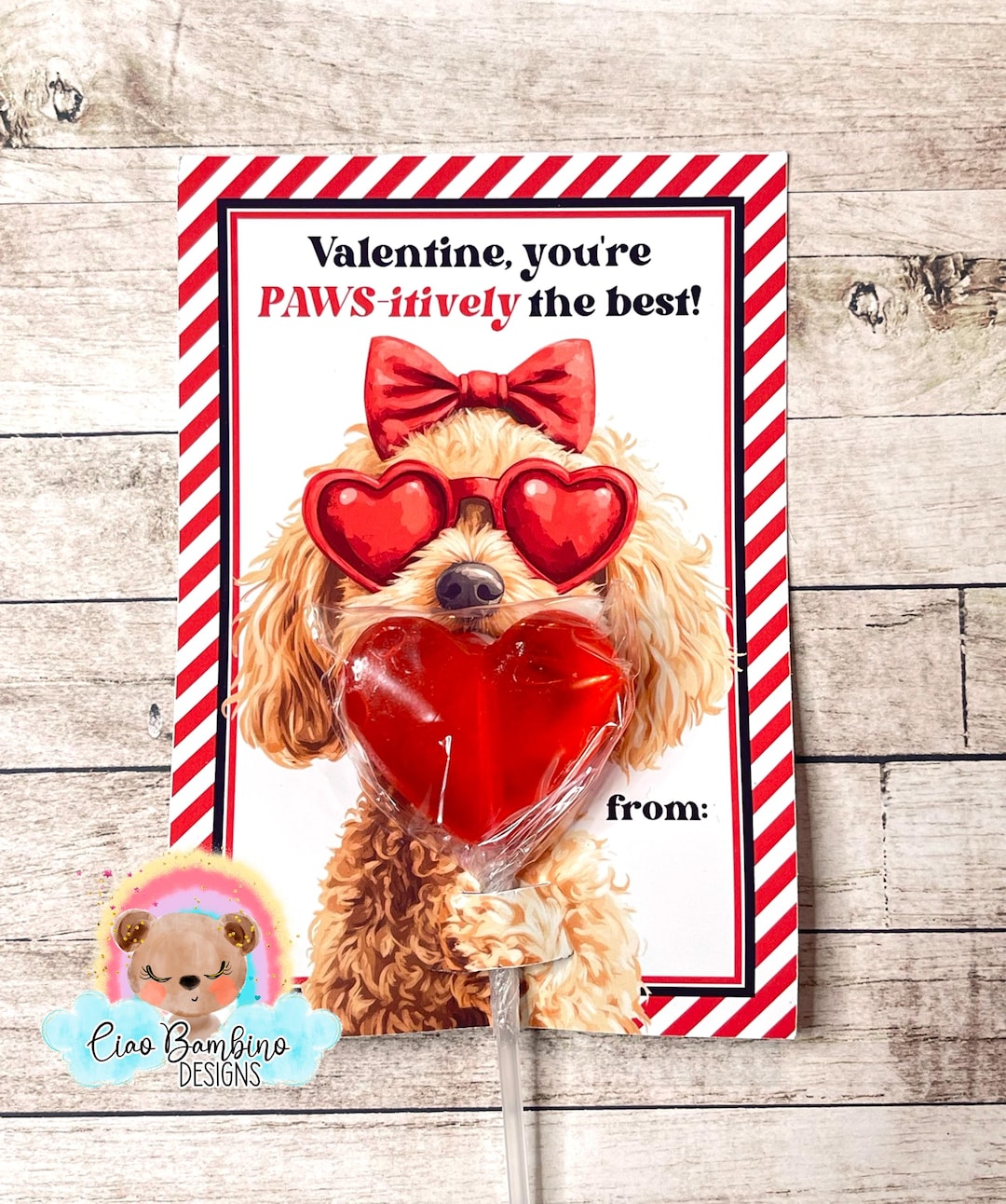 INSTANT DOWNLOAD Goldendoodle Valentine's Day Card / Print Your Own ...