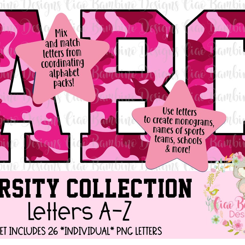 Camo Letters - Etsy