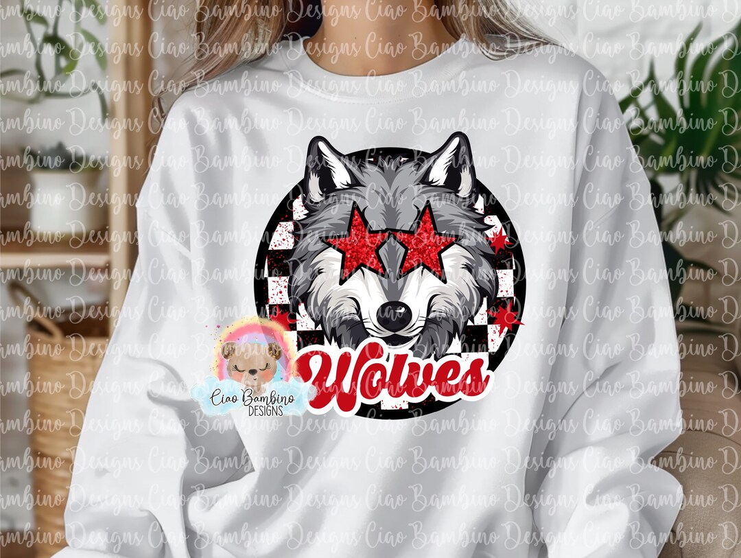 Wolves Mascot PNG for Sublimation Designs, Stickers, School Spirit ...
