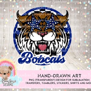 Bobcats Mascot PNG for Sublimation Designs, Stickers, School Spirit ...