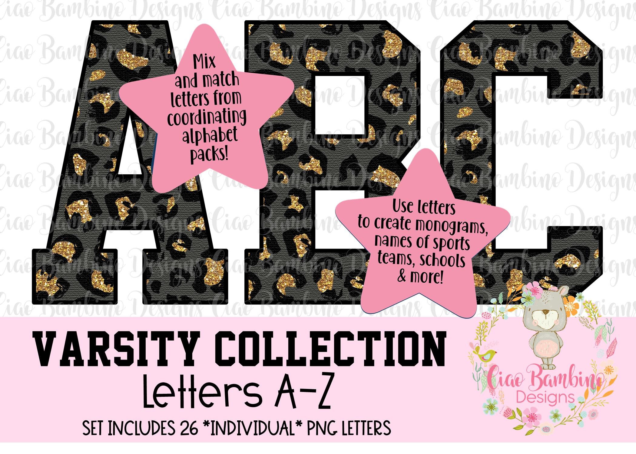 Charcoal Gray and Gold Glitter Leopard Alphabet Pack / Leopard - Etsy