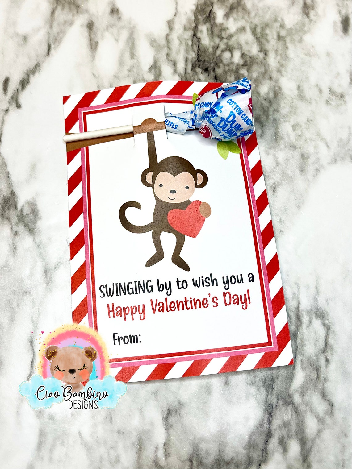 Monkey Valentines Day Cards / Print Your Own Cute Monkey Valentines ...