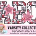 Red, White, Black & Gray Camo Alphabet Pack / Camouflage Varsity ...
