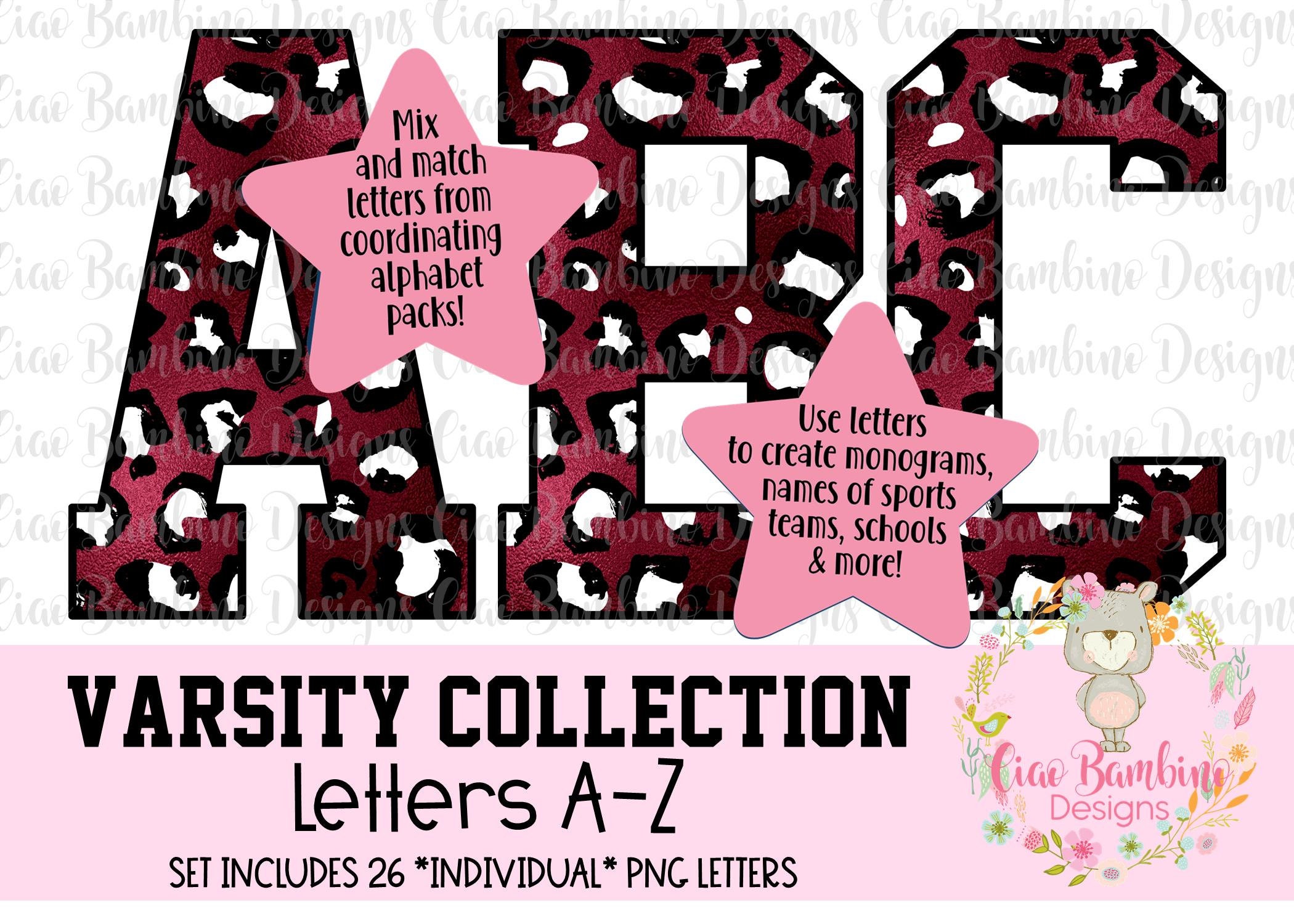 Maroon Leopard Alphabet Pack / Shiny Maroon Leopard Print Alphapack ...