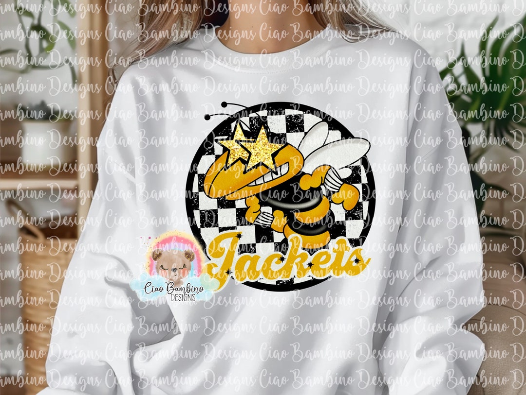 Yellow Jackets Mascot PNG: School Spirit Sublimation Design (digital ...