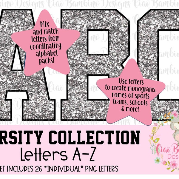 Glitter Letters - Etsy