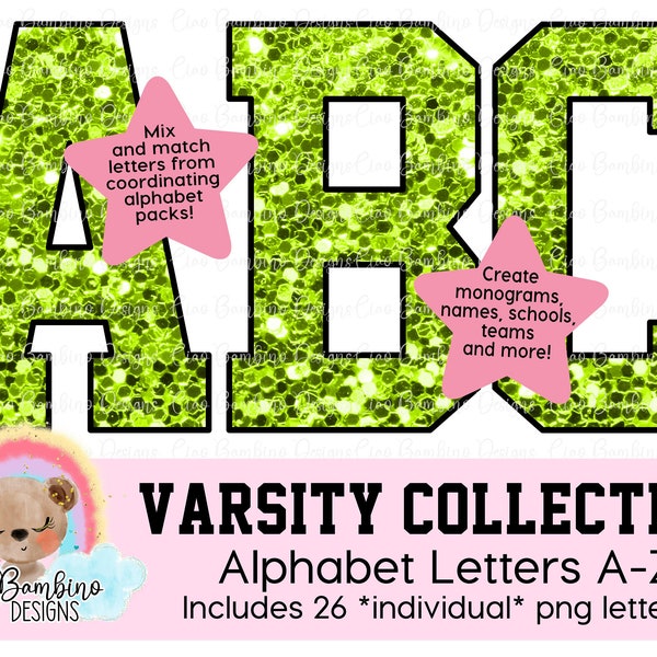 Lime Green Monogram - Etsy