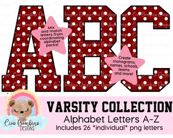 Maroon Letters Stickers - Etsy