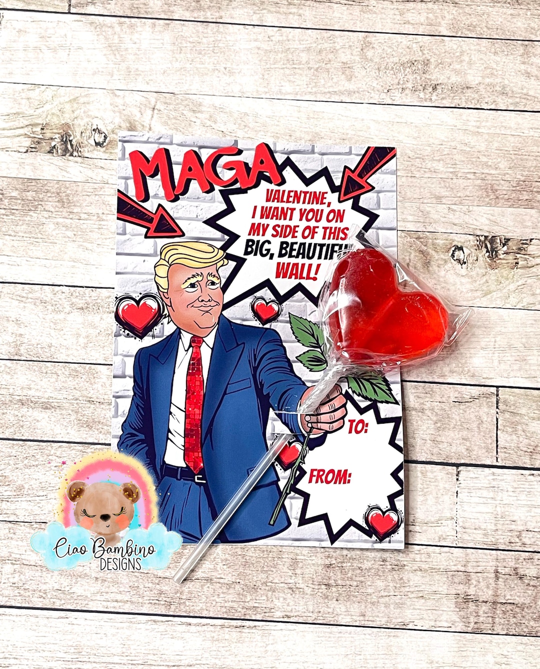 Printable President Trump Valentine's Day Cards / Trump's BIG Beautiful ...