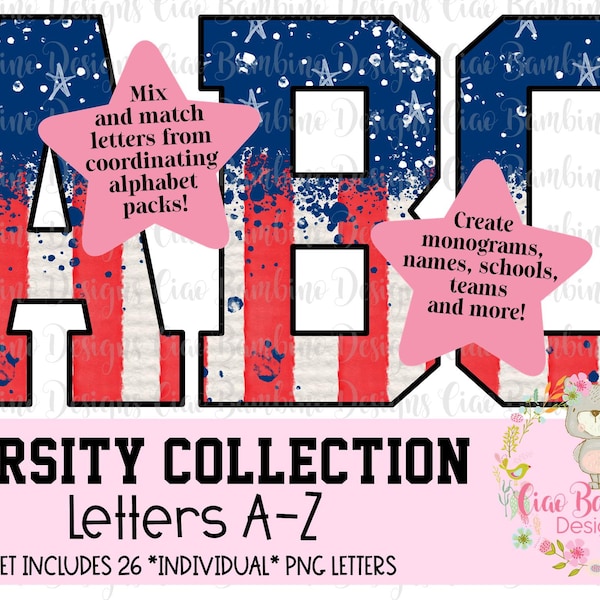 Patriotic Letters - Etsy