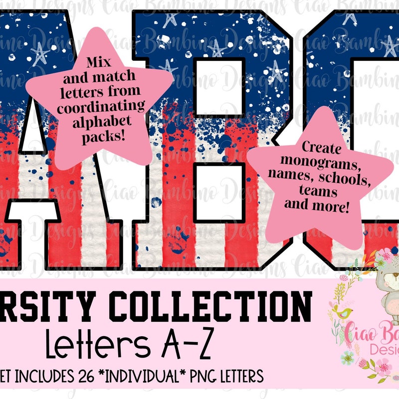 Patriotic Letters - Etsy