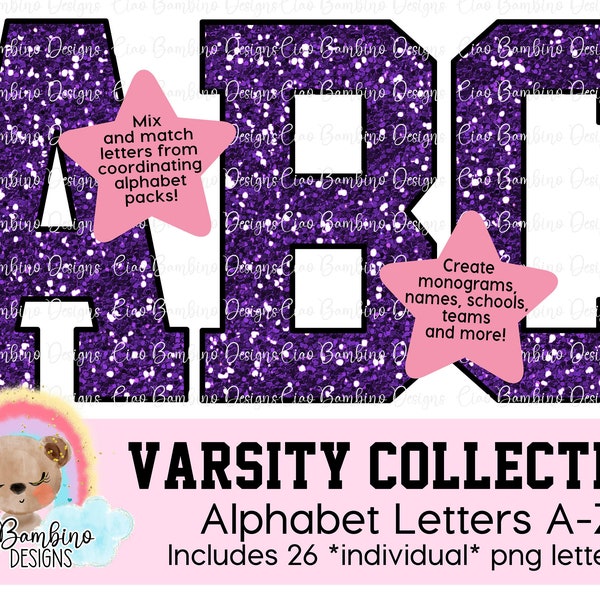 Glitter Letters - Etsy