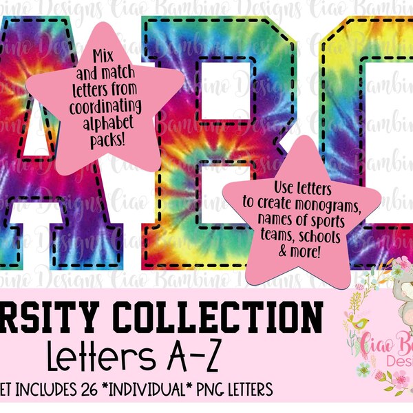 Tie Dye Alphabet - Etsy