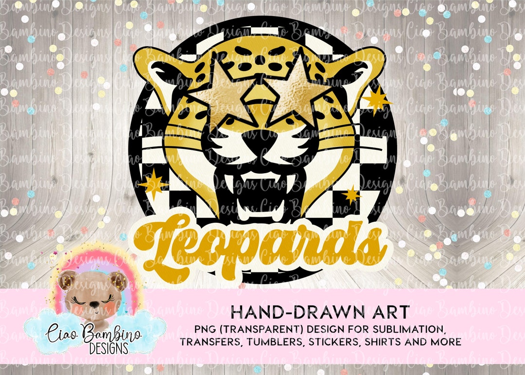 Leopards Mascot PNG for Sublimation Designs, Stickers, School Spirit ...