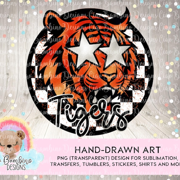 Orange and Black Tiger Stickers - Etsy